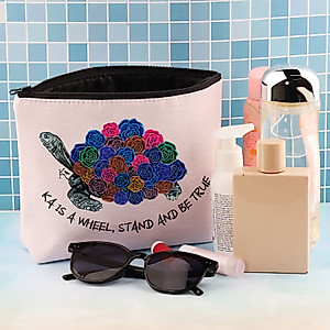 BDPWSS Ka Is A Wheel Stand And Be True Makeup Bag Book Lover Gift Bookworm Gift Book Themed Gift Dark Tower Gift (Wheel Be True)