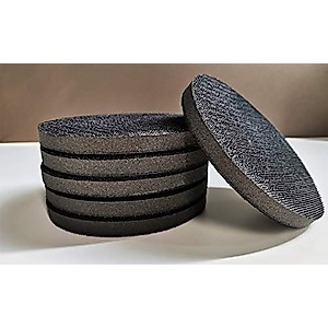 Hook and Loop Soft Sponge Cushion Interface Buffer Pad 6 Pack 5 Inch Soft Density Interface Pads Hook and Loop Foam Sanding Pads for Orbital Sander Automotive Woodworking Polishing