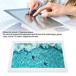 VINGVO Tablet PC, T10W 2MP Front Camera 128GB Extended Storage Dual SIM Dual Standby 10.1 Inch Tablet for Android 12 for Calling (US Plug)