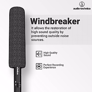 Audio-Technica ATR6550x Condenser Shotgun Microphone (ATR Series), Black