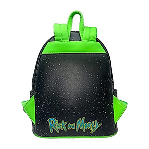 Loungefly Rick and Morty Glow in the Dark Womens Double Strap Shoulder Bag Purse