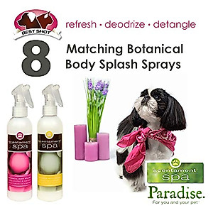 Best Shot Scentament Spa Botanical Body Splash, Detangler Spray, Body Spray for Pets, Cat and Dog Cologne Spray, Lemon Vanilla, 8 Oz.