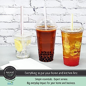 MULMEHË Individually Wrapped Long Jumbo Bubble Tea, Boba, and Smoothie Straws, 8.5", 500 per Pack