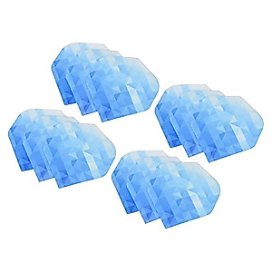 PATIKIL Dart Flights, 12 Pack PET Standard Darts Accessories Replacement Parts for Soft Tip Steel Tip, Geometric Style, Blue, White