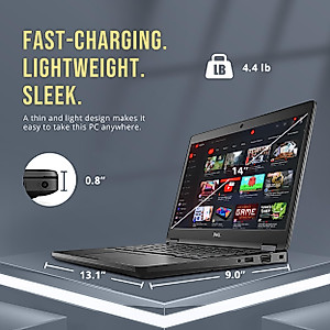 Dell Latitude 5490 14" FHD Business Laptop, Intel i5-8350U Processor, 16GB RAM, 512GB PCIe SSD, ‎Intel UHD Graphics, Backlit Keyboard, HD Webcam, Win 11 Pro, Black(Renewed)