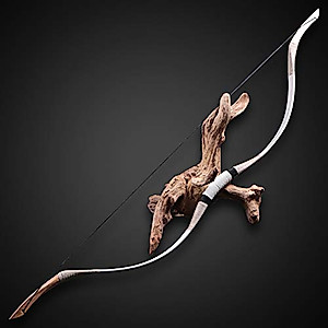 TOPARCHERY Traditional Archery 51" Longbow Hunting Cow Leather Recurve Horsebow Mongolian Bow 20-70LBS