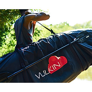 VULKIN Waterproof Kayak Cover, Tarp & Sun Skirt w/UV Protection for Fishing Kayak, Fishing Blind Port Hitch Bag. For Travel, Storage Dust Shield, Carrier w/Sling 9-10ft Black