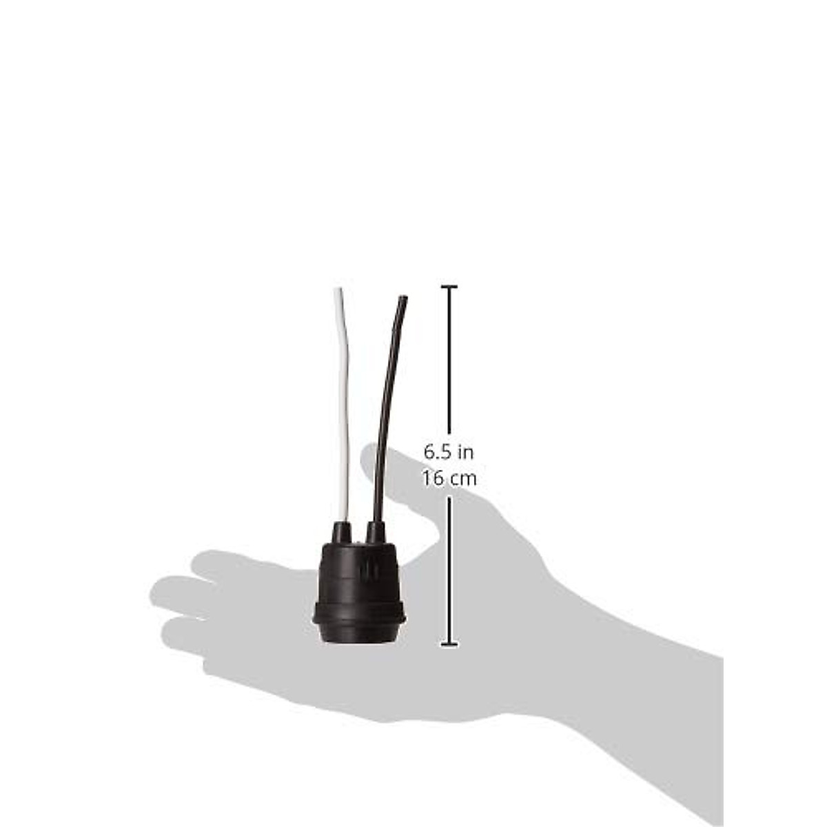 Follite Black Pigtail Temporary Light Socket (5 Pack 14AWG)