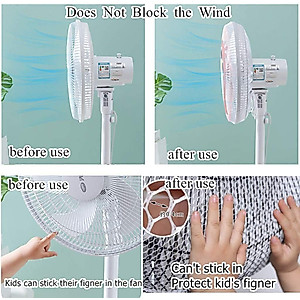 2 Pack Fan Cover Cartoon Fan Guard Net Safety Fan Filters Kid Finger Protector Summer Washable Children Finger Safety Fan Cover