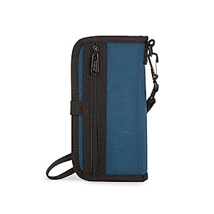 Manhattan Portage Continental Wallet (Navy, Snap closure, zippered compartments, credit cards, ID cards, cash, Thirteen pockets, 1000D)