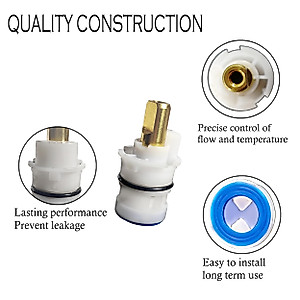 ALITZ Faucet Ceramic Cartridge Replacement for Delta RP47422, Compatible with 2 Handle Victorian Faucets Only,