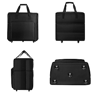 Buwico Desktop PC Computer Travel Storage Carrying Case Bag with Wheels for Computer Main Processor Case, Monitor, Keyboard and Accessories (27 Inch)