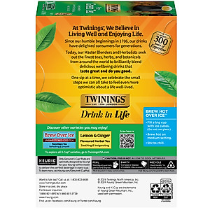 Twinings Pure Green Tea K-Cup Pods for Keurig, 24 Count (Pack of 1), Smooth Flavour, Enticing Aroma, Caffeinated, Enjoy Hot or Iced | Packaging May Vary