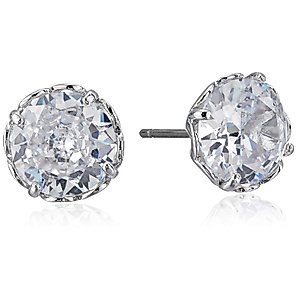 Kate Spade New York That Sparkle Round Earrings, Clear/Silver