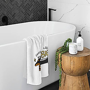 ALAZA Funny Dachshund Dog with Quote Towels 100% Cotton Hand Towel for Bathroom 16 x 30 inch, Absorbent Soft & Skin-Friendly, 1 Piece