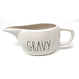 Rae Dunn GRAVY Ceramic LL Gravy Boat White