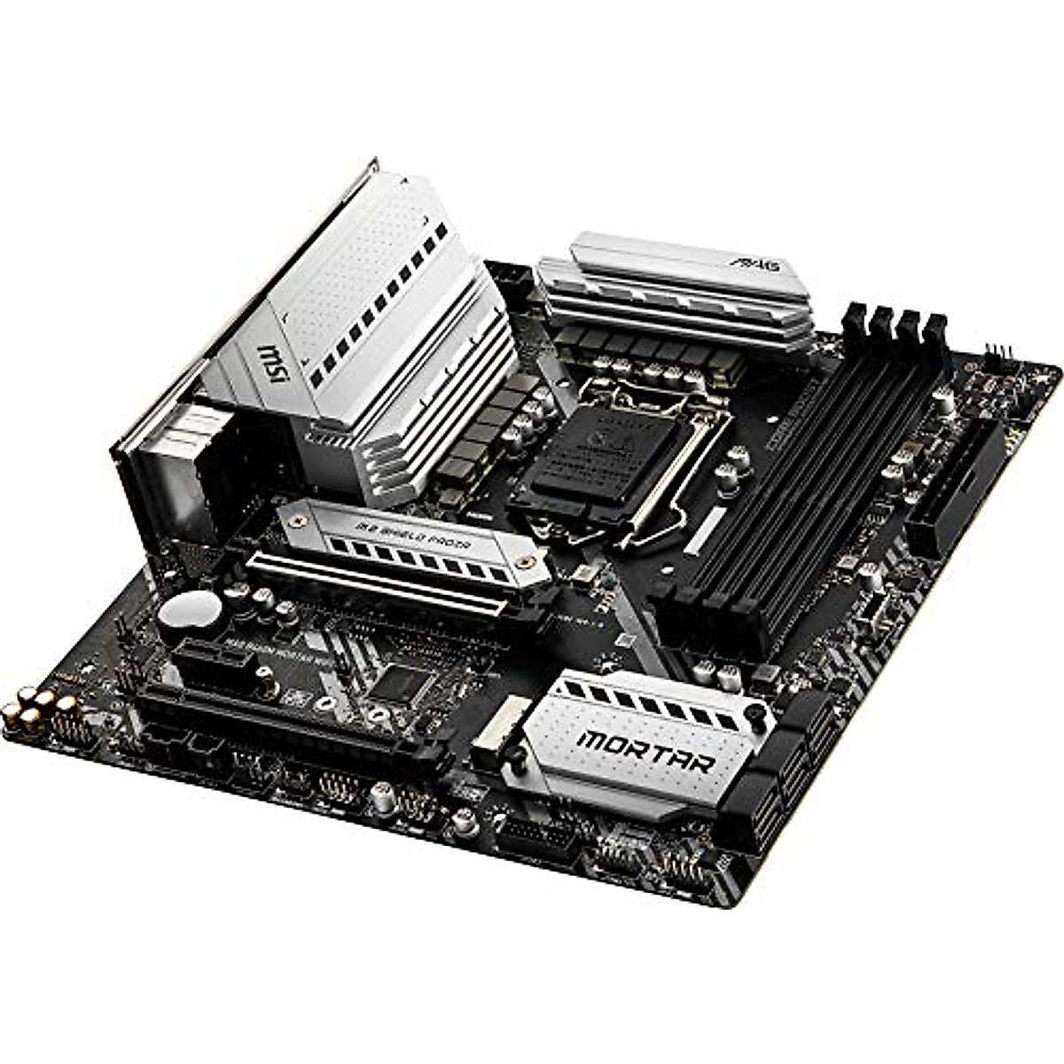 MSI MAG B460M Mortar WiFi Gaming Motherboard (mATX, 10th Gen Intel Core, LGA 1200 Socket, DDR4, CFX, Dual M.2 Slots, USB 3.2 Gen 1, 2.5G LAN, DP/HDMI, Wi-Fi 6 Pre-Certified)
