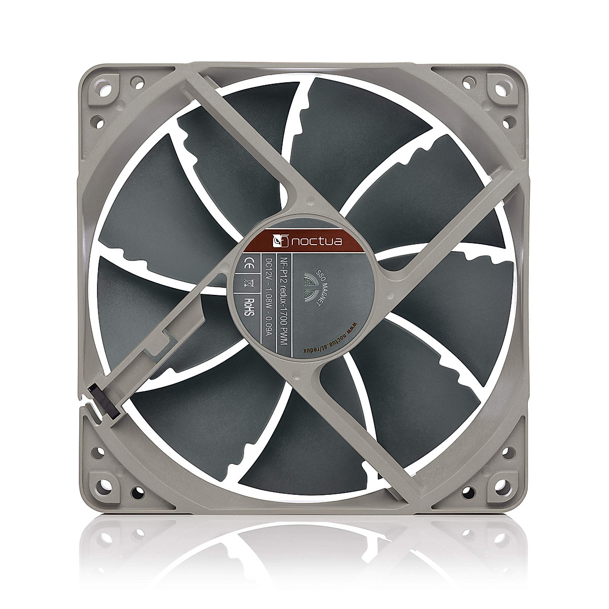 Noctua NF-P12 redux-1700 PWM, High Performance Cooling Fan for Desktop, 4-Pin, 1700 RPM (120mm, Grey)