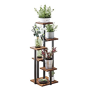 VonDream 5 Tier Plant Stand Indoor, Tiered Plant Stands for Indoor Plants Multiple, Corner Flower Stand for Living Room, Multi-Layer Vintage Design Plant Shelf