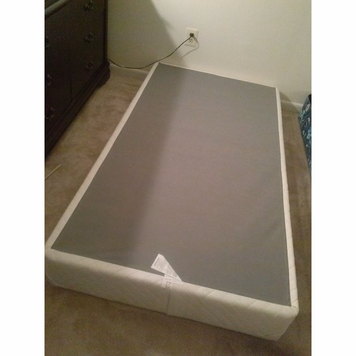 Comfort Bedding Wood Low Profile Traditional Box Spring/Foundation for Mattress Set, Twin, baige