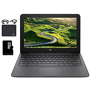 HP 2020 Premium Chromebook 11.6" HD Laptop Business & Student, Intel Celeron N3350, 4GB RAM, 32GB eMMC+64GB SD Card, HD Webcam, Bluetooth, Chrome OS, Wireless-AC,WiFi, USB-A&C, w/HubXcel Accessories