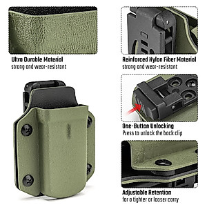 TACTICAL GEEK TX3 Multi-Tool Sheath, Multi Tool Holster, Thickness Adjustable Multi-Tool Holder with Back Clip for Belt, Multi-Tool not Included(Green)