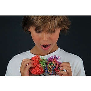 JA-RU Bandy Ball (Random Color), 3" Fidget Ball with String & Spike, Stress Relief Sensory Toy for Kids & Adults