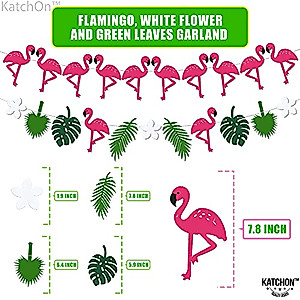 Felt Flamingo Garland for Flamingo Decorations - 2 String, No DIY | Flamingo Party Decorations | Tropical Party Decorations, Flamingo Banner | Flamingo Birthday Decorations | Flamingo Party Supplies