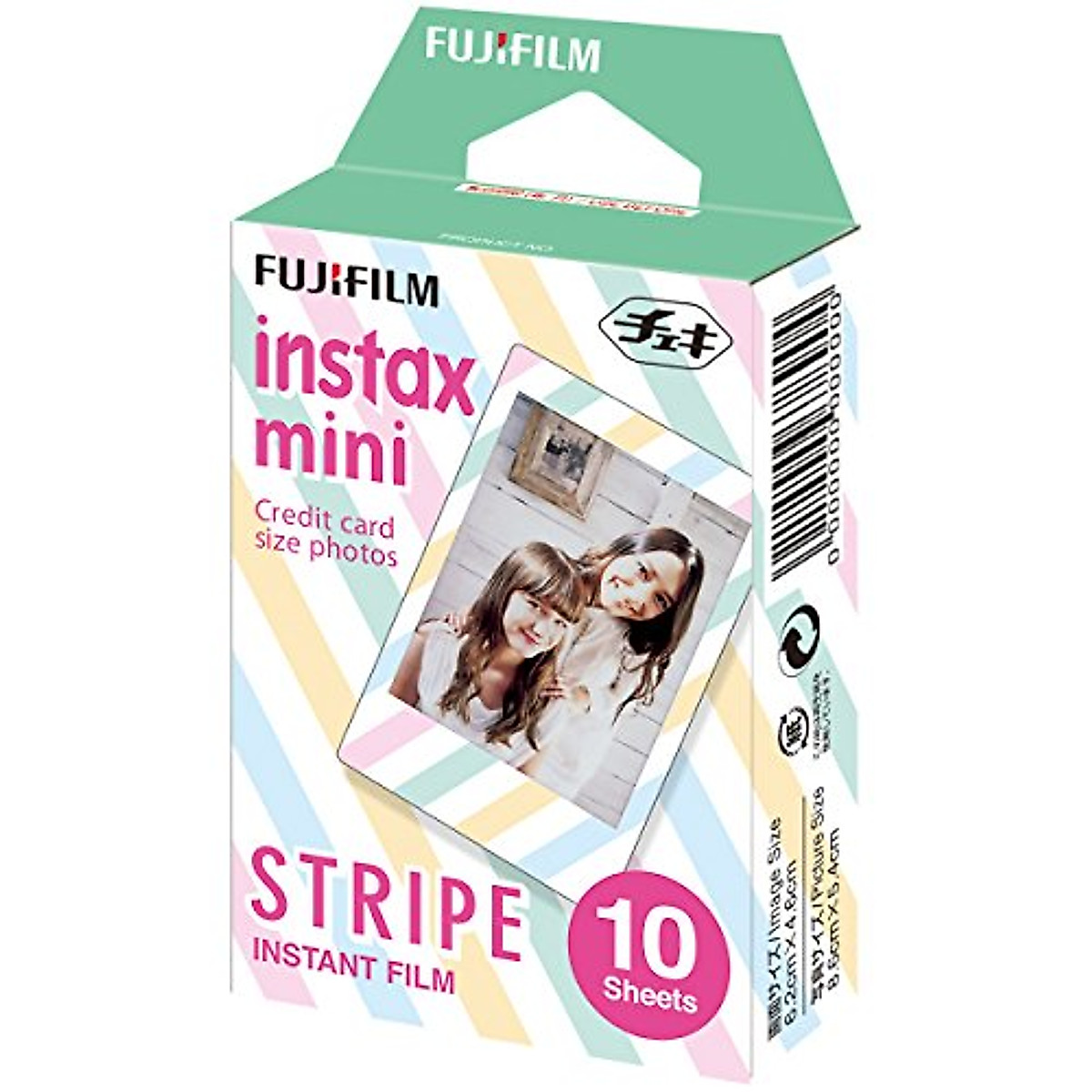 Fujifilm Instax Mini Instant Film 3 Pack Bundle (30 Sheets) with Stained Glass, Candy Pop & Stripe Instant Film
