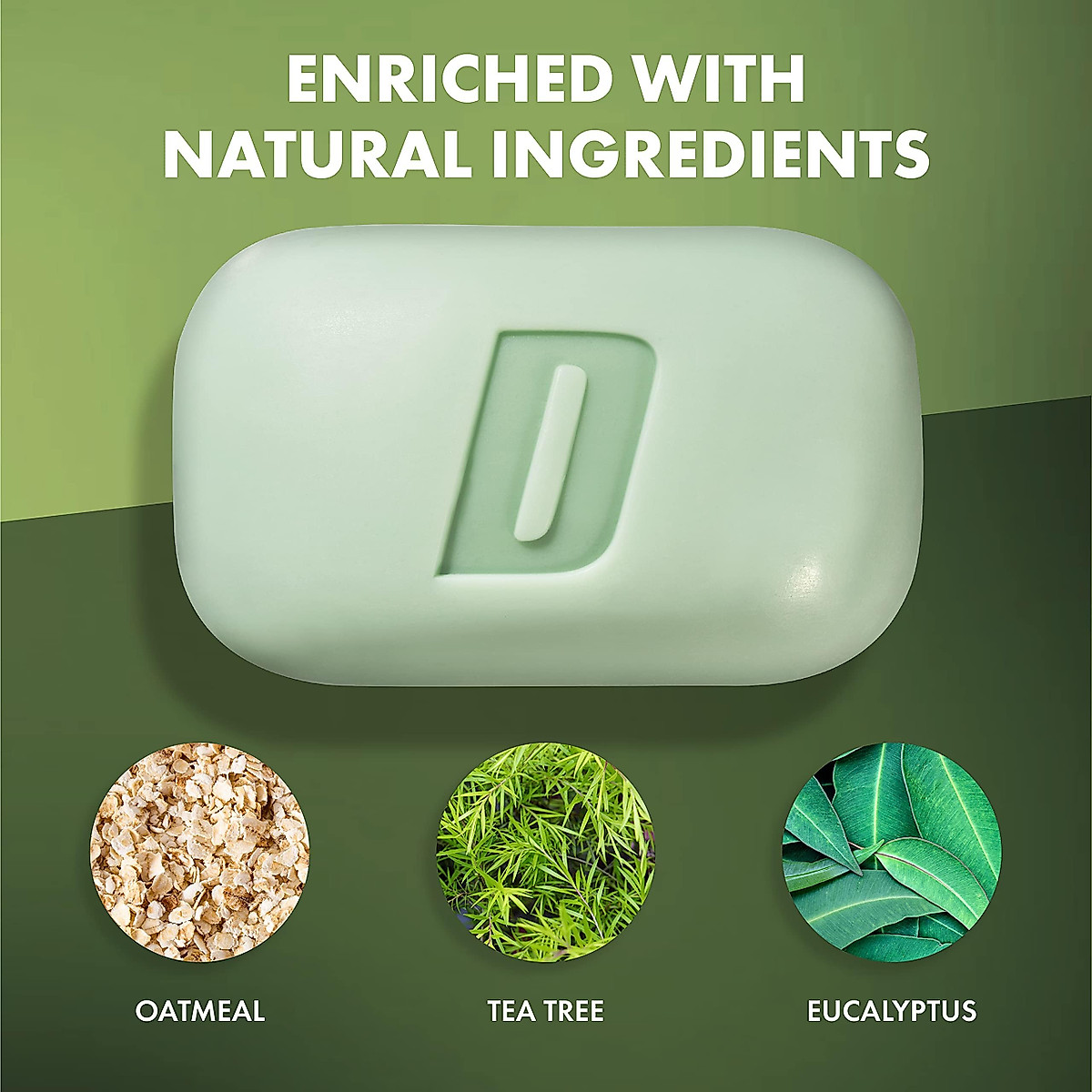 Defense Acne Care Bar Soap 4.2oz | contains 2% Salicylic Acid, Tea Tree & Eucalyptus Essential Oils & Oatmeal