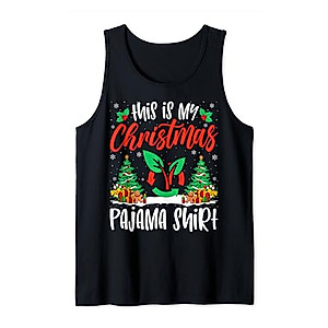 Composting Xmas Pajama Shirt Composting Christmas Holiday Tank Top