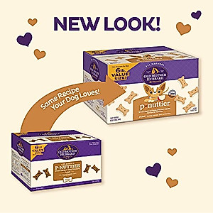 Old Mother Hubbard Classic P-Nuttier Biscuits Baked Dog Treats, Mini, 6 Pound Box