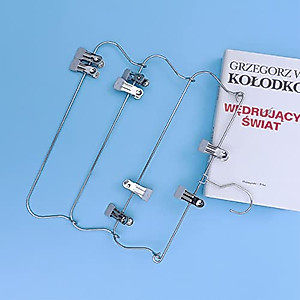 Cabilock Metal Hangers Clo Jeans Trousers Foldable Hangers Pants Clothes Hanging Rack Multifunctional Scarves Metal Skirt Multiple with Clip Wardrobe Organizer for Swing Layers Multi Hanger