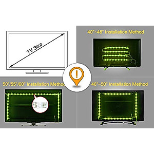 Tv Led Backlight,Maylit Pre-Cut 6.56ft Led Strip Lights for 40-60in Tv,4Pcs USB Powered Tv Lights kit with Remote,RGB Bias Lighting for Room Decor
