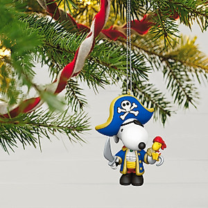 Hallmark Keepsake Christmas Ornament 2023, Peanuts Spotlight on Snoopy Pirate Snoopy, Gifts for Peanuts Fans