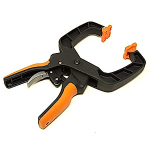 WEN CLH435 Quick-Release Ratcheting Hand Clamps with 4-Inch Jaw Opening and 3-Inch Throat, 2 Pack