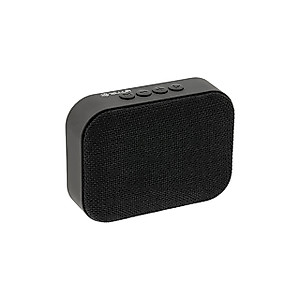TELLUR Callisto Portable Bluetooth Speaker, Ultra Compact Fabric Design, FM Portable Radio Speaker, Hands-Free, USB, MicroSD/TF, MicroUSB Aux Port (Black)