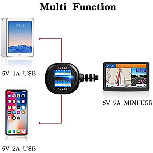Dash cam Charger,2023 Upgraded Mini USB Car Charger with Dual USB Port Compatible with, Rexing, Byakov, AKASO, Crosstour, Trekpow, Pruveeo, OldShark, Garmin and Most Other Dash Cam