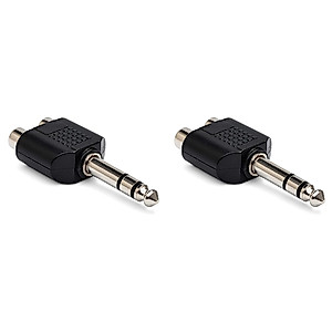 HOSA GPR-484 Dual RCA to 1/4" TRS Adaptor (Pack of 2)