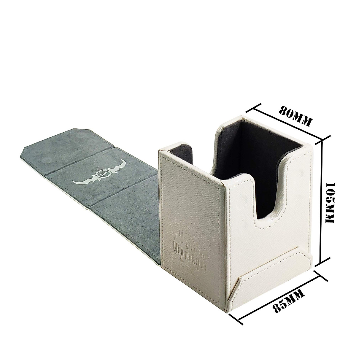 Zoopin Leather Deck Box-White for Collectible Cards-MTG,Yugioh,Pokeman,TES Legacy,Munchkins CCG Decks and Also Small Tokens or Dice- Hold 80 Sleeved Cards or 150 Naked Cards …