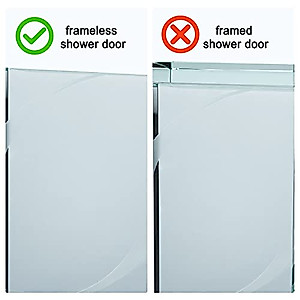 EOFJRUC Shower Door Hooks - 2 Pack Towel Hooks for Bathroom Frameless Glass Shower Door, Stainless Steel Rack Hooks for Hanging Towel, Bathrobe, Squeegee (Silver)