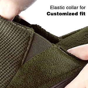 Honalika Cozy Men's Open Toe House Slippers Memory Foam,Comfy Slip On Indoor Slippers for Men Breathable, Non-Slip Soft Bedroom Home Slippers Lightweight 11-12