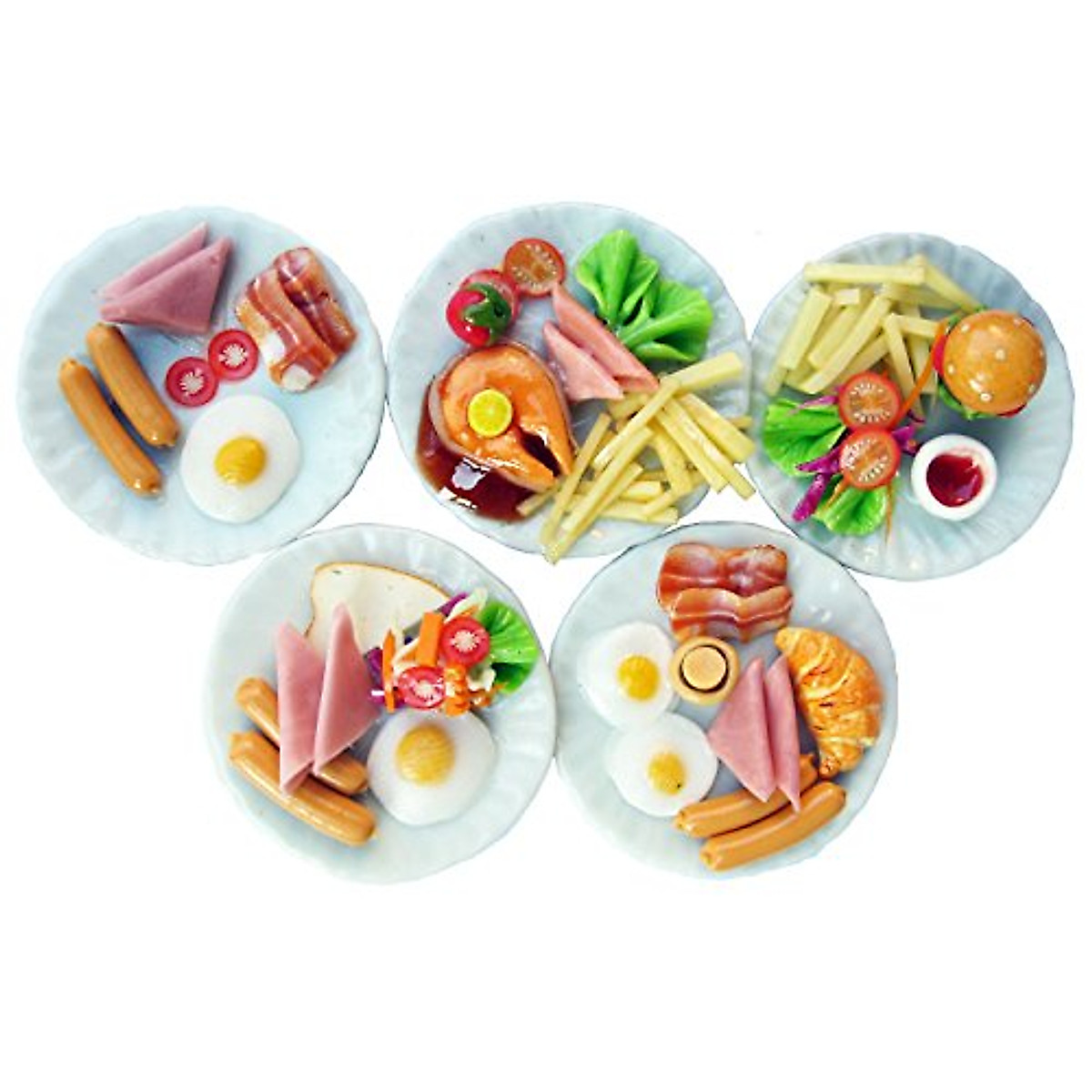 ThaiHonest Mixed 5 Assorted Breakfast Sausage Dollhouse Miniature Food,Collectibles