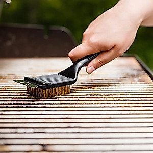 Chef Craft Select Plastic Handle Short Grill Brush, 9 Inches In Length, Black