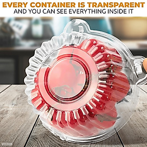 Individual Cupcake Boxes 100Pcs Plastic Container with Lid | Dessert Containers with Lids – Individual Cupcake Containers for Cupcakes & Muffin Storage Container - Plastic Cupcake Holder with Lid