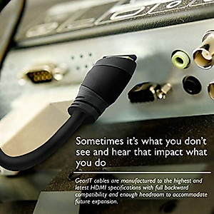 50 Ft HDMI Cable, GearIT Pro Series HDMI Cable 50 Feet High Speed Ethernet 4K Resolution 3D Video and ARC Audio Return Channel HDMI Cable, Black