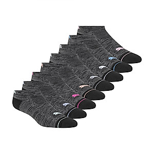 PUMA Womens 8 Pack Low Cut Socks, black, 9-11