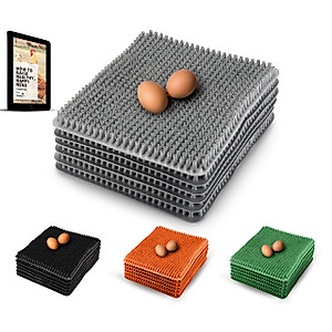 Roosty's Chicken Nesting Box Pads Gray x6 | Washable Plastic Nesting Box Liners | Chicken Bedding for Coop, Nesting Pads, Chicken Laying Boxes, Nesting Pads for Chicken Coop, Chicken Nesting Box Pads