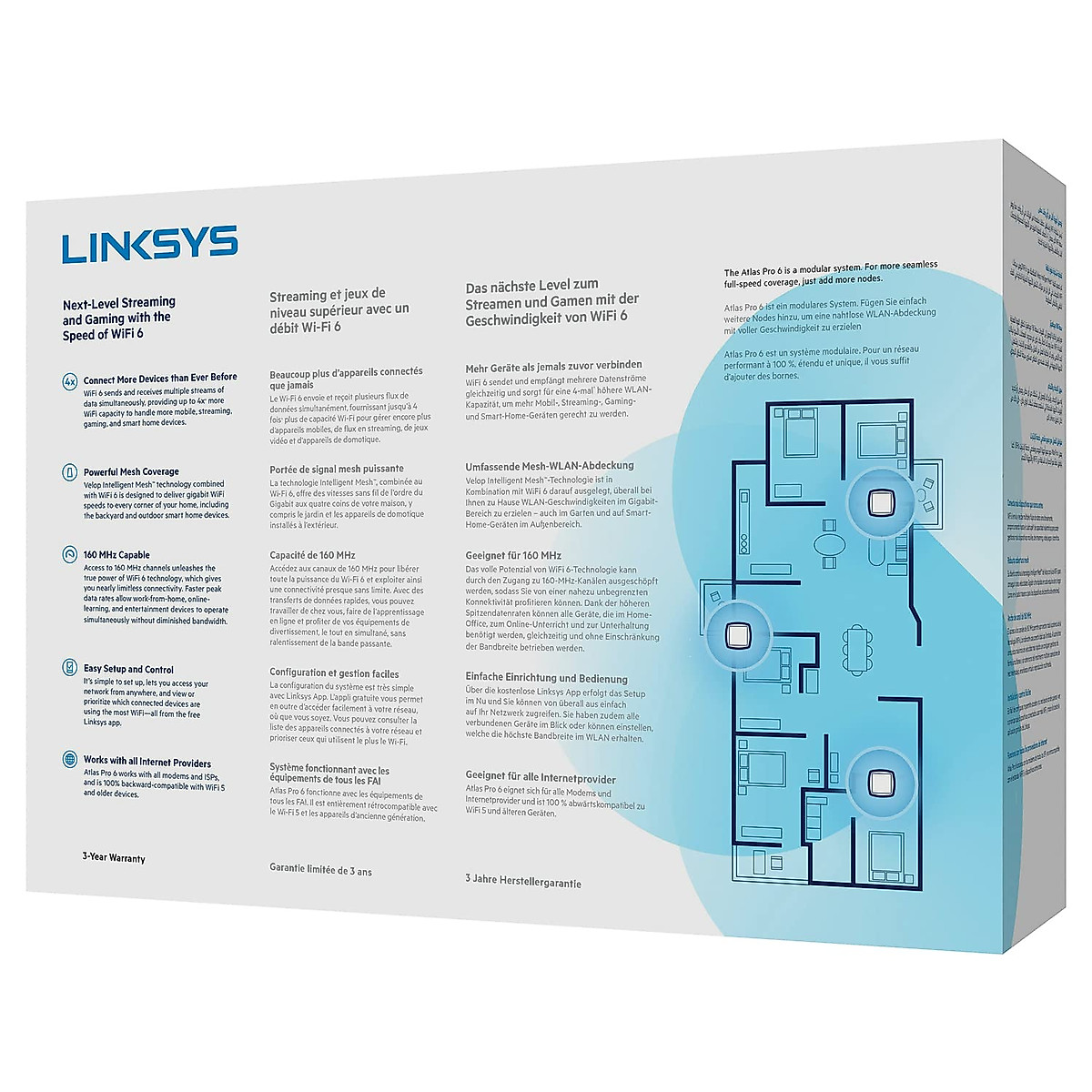 Linksys MX5502 Atlas Pro 6 Wi-Fi 6 Dual-Band Mesh System (2 Pack)