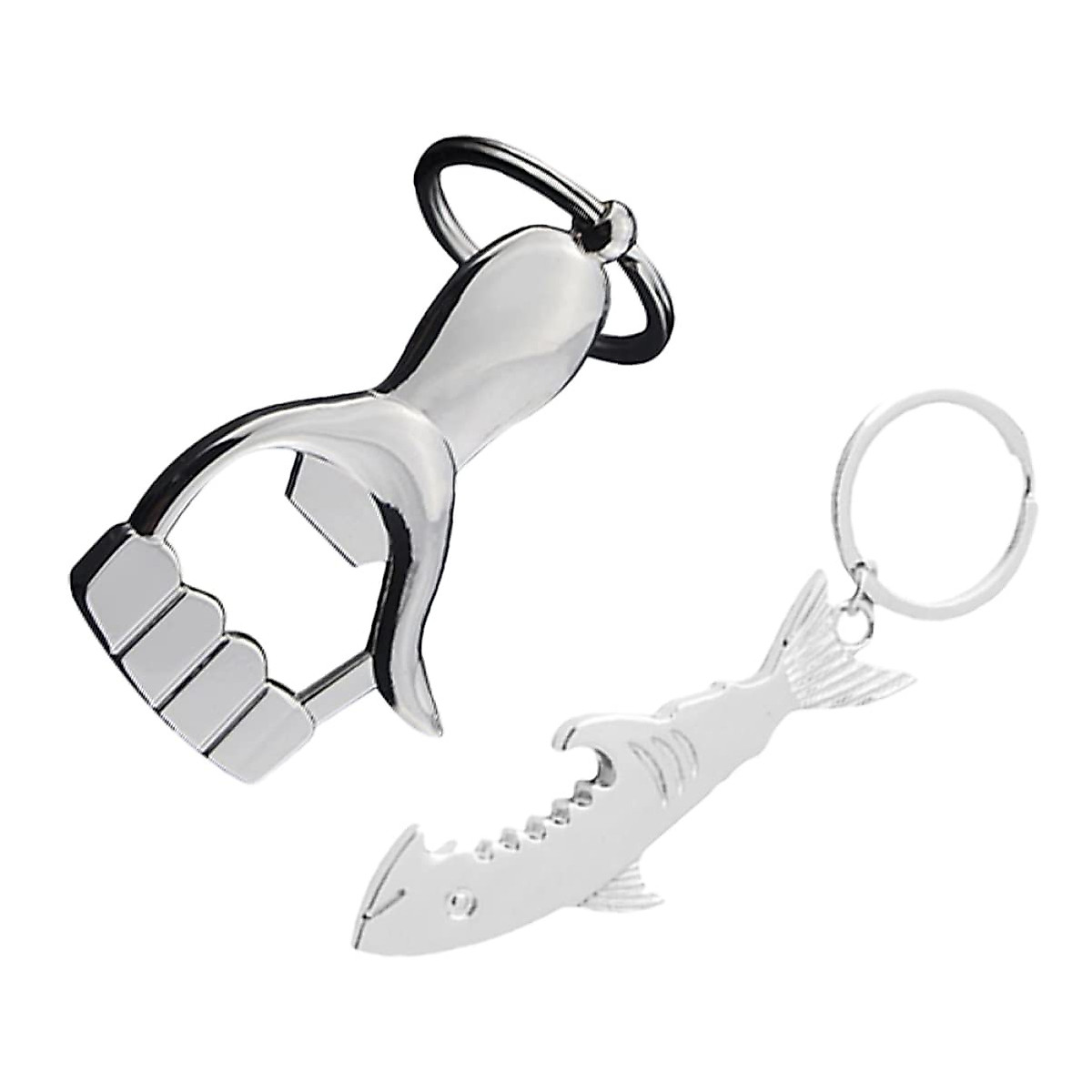 VICASKY 2pcs Key Chain Can Opener Beer Cap Lifter Beer Bottle Opener Cola Bottle Opener Keyring Bottle Opener Wine Lifter Bottle Brish Beer Shotgunning Tool Zinc Alloy Thumb Supplies